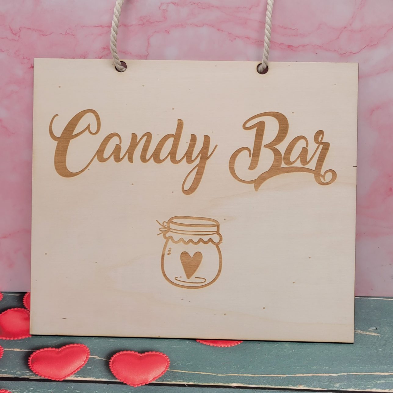 Cartel de boda candy bar - Carteles para bodas - Las Cosas de Gina